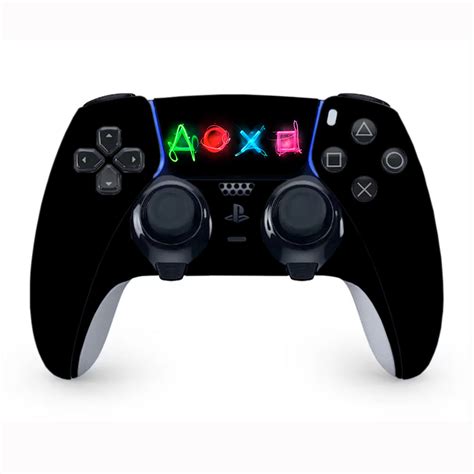 Neon Playstation Symbols Ps5 Edge Controller Skin Anyskinz