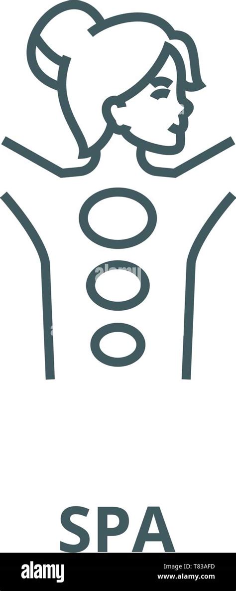 Spastone Massage Vector Line Icon Linear Concept Outline Sign