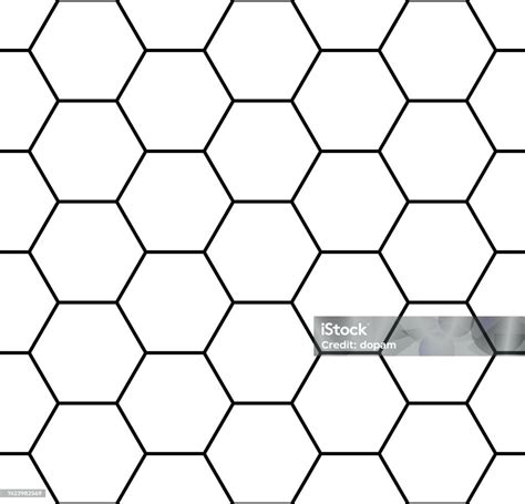 Vektor Pola Geometri Mulus Segi Enam Hitam Dan Putih Latar Belakang