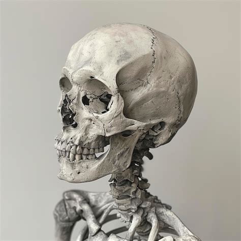 Premium Photo Skeleton In Threequarter Profile Gazing Ahead Slightly
