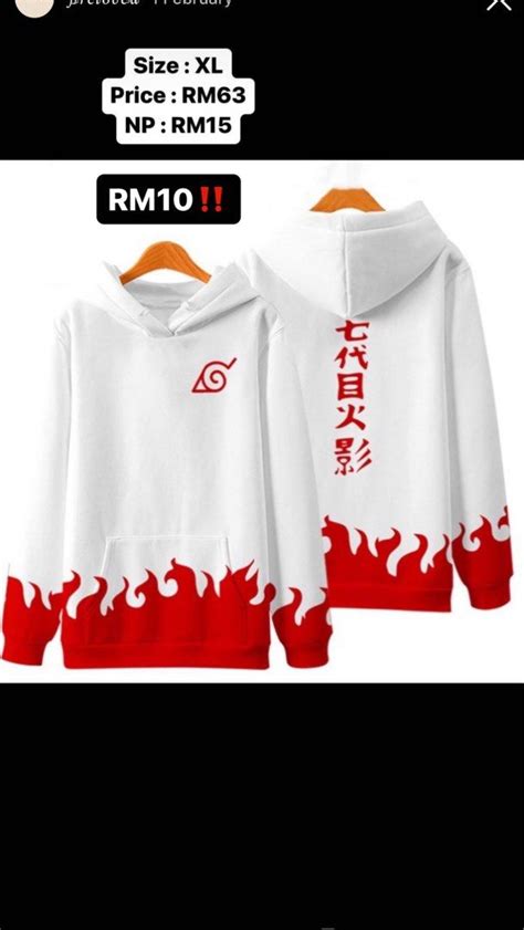 Naruto Hokage Hoodie Mens Fashion Tops And Sets Hoodies On Carousell
