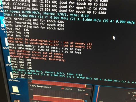 When I Put My 6 Gpu This Happen The Miner Crashes And With 5 Gpus No