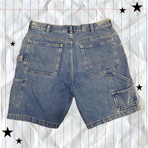 Vintage Denim Jorts 90s Y2k Denim Mid Light Depop