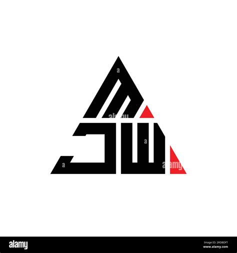 Mjw Triangle Letter Logo Design With Triangle Shape Mjw Triangle Logo