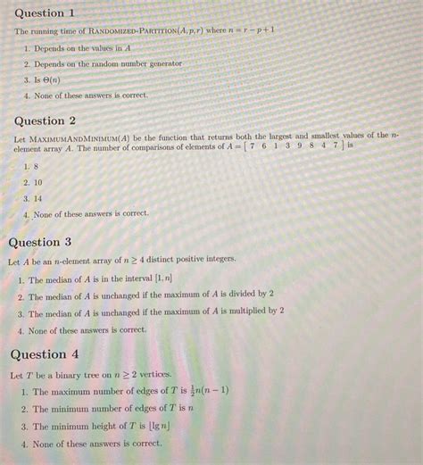 Solved The Running Time Of Randomized Partition Apr