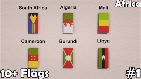 ️ Minecraft 119 10 Africa Country Flags Banner Designs Tutorial