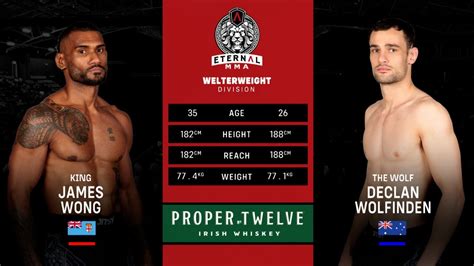 Eternal Mma 87 James Wong Vs Declan Wolfinden Full Fight Youtube