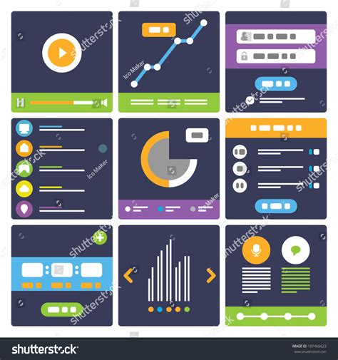 Flat Ui Design Simple Mobile Phone Stock Vector Royalty Free 197466623