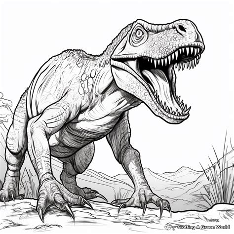 Realistic Dinosaur Coloring Pages Free And Printable In 2024 Blue