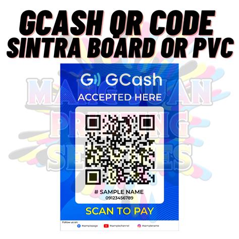 Gcash Qr Code Signages Sintra Board Or Pvc Type Lazada Ph