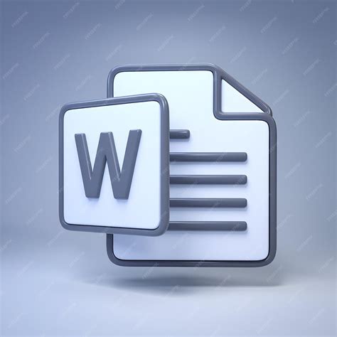 3d File Doc Icon Minimal Word Document Icon Document Form Business Work