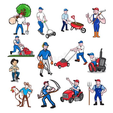 Cartoon Farmer Tractor Stock Illustrations 5970 Cartoon Farmer