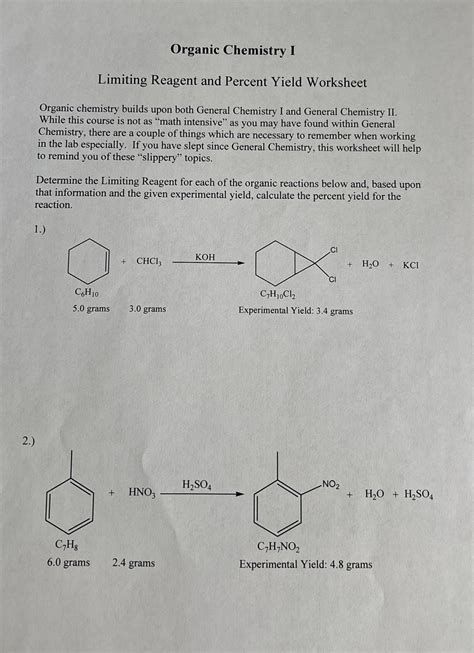 Solved Determine The Limiting Reagent For Each Of The