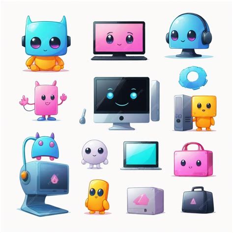 premium vector a collection of different types of robots including
