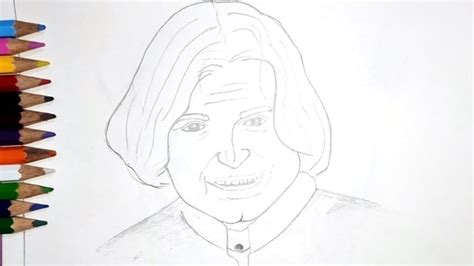 Apj Abdul Kalam Sketch Outline