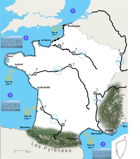 La Carte Des Fleuves Mers Et Océans De France