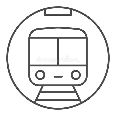 Metro Train Line Icon Railway Transport Symbol Subway Vector Sign On
