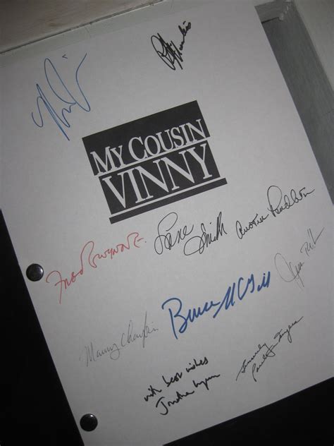 My Cousin Vinny Signed Film Movie Screenplay Script X Autograph Marisa Tomei Ralph Macchio