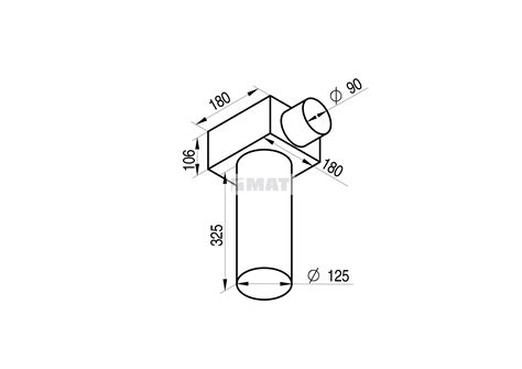 Pass Through Ceiling Wall Box 1 Outlet Inlet