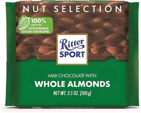 Compra Online Chocolate Negro Almendras Enteras Ritter Sport 100 Grs