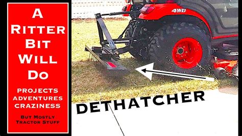 Dethatching With Kubota Bx Three Point Dethatcher Youtube