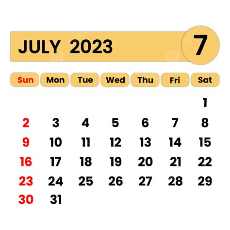 Gambar Kalender Juli 2023 Warna Kuning Juli 2023 Kalender Kalender
