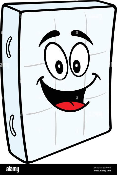 Matelas de lit Mascot UNE illustration de dessin animé d un matelas de lit Mascot Image