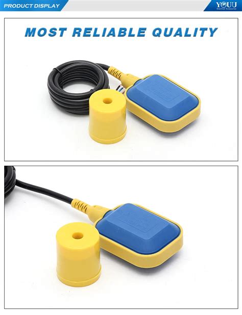 YOUU Plastic Float Switch Australia Float Switch With Meter Cable Rectangle Shape TZY