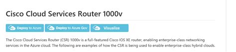 Adding Value With Cisco CSR V On Azure Government Azure Government