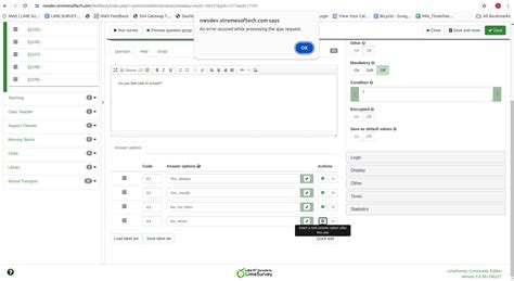 Error Encountered After Updating Limesurvey From Version 3 To 5656