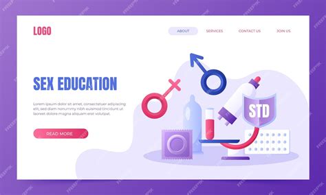 Free Vector Gradient Sex Education Landing Page