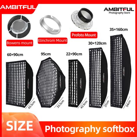 Ambitful Rectangular Octagonal Softbox With Honeycomb Grid For Godox