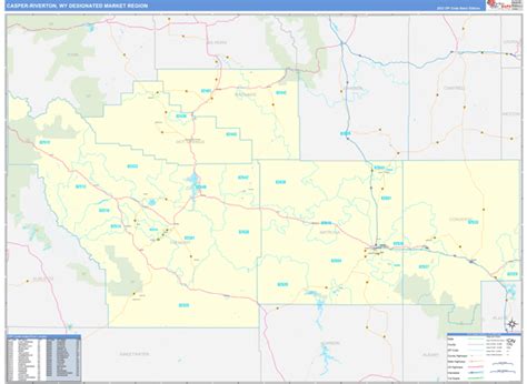 Casper Riverton Wy Dmr Wall Maps Basic Style