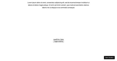editorjs readonly crash codesandbox