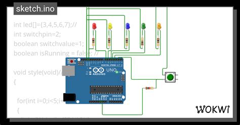 跑马灯 Wokwi Esp32 Stm32 Arduino Simulator
