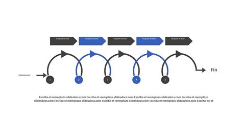 Presentación De Diapositivas De Flujo De Proceso Con Un Gráfico Blanco