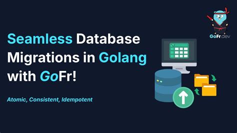 Seamless Database Migrations In Golang With Gofr Youtube