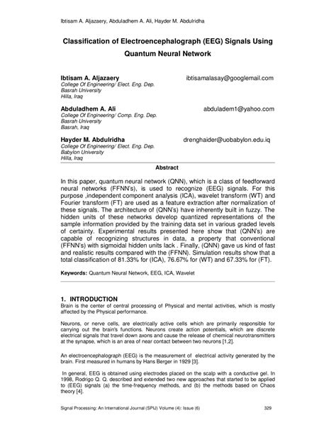 pdf classification of electroencephalograph eeg signals using