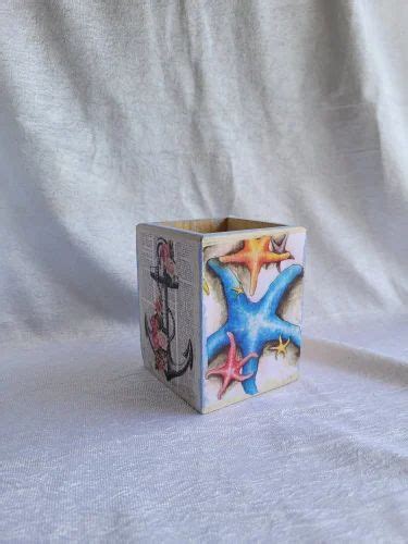 Rectangular Polished DIY Decoupage Box PEN STAND WOODEN For Storage At Rs In Mumbai