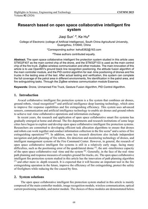 PDF Research Based On Open Space Collaborative Intelligent Fire System