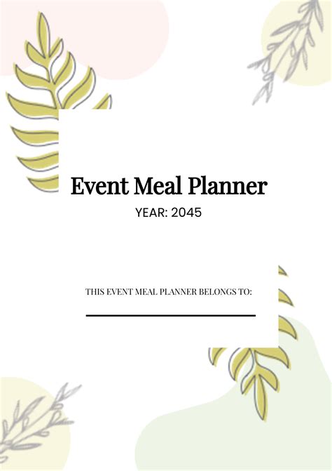 Free 30 Day Meal Plan Template To Edit Online