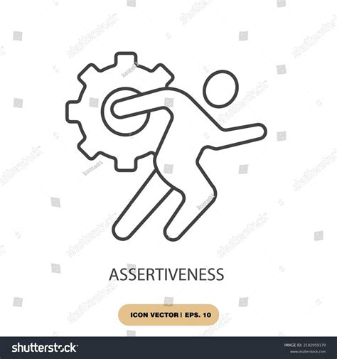 Assertiveness Icons Symbol Vector Elements Infographic Stock Vector