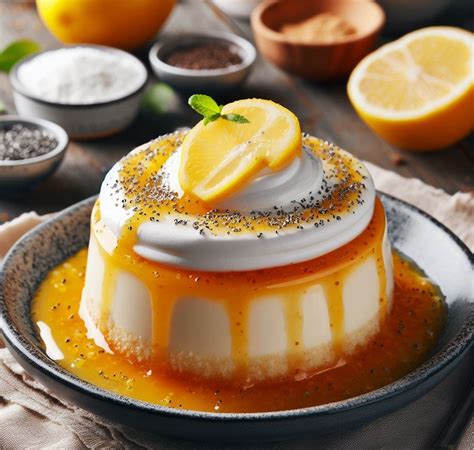 Sauce à la crème citronnée Crème fraîche mélangée avec du jus de