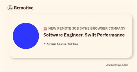 Hiring Software Engineer Swift Performance The Browser Company