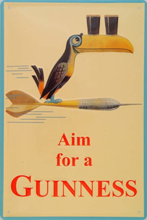 Aim For A Guinness Dart Metal Wall Sign Irish Inspiration