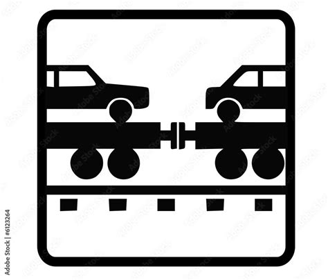 Panneau De Signalisation Gare De Trains Autos Id12 Stock