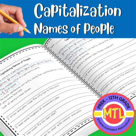 Capitalization Rules Names Of People Homeschool Curriculum Fair
