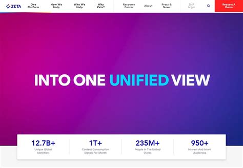 Zeta Global Website Web Excellence Awards