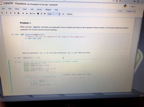 Solved In Iii Jupyter Functions Last Checkpoint An Hour