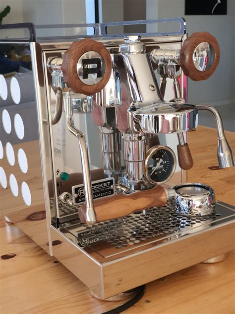 Rocket Espresso Olivewood Kit With Optional PESADO Naked Group